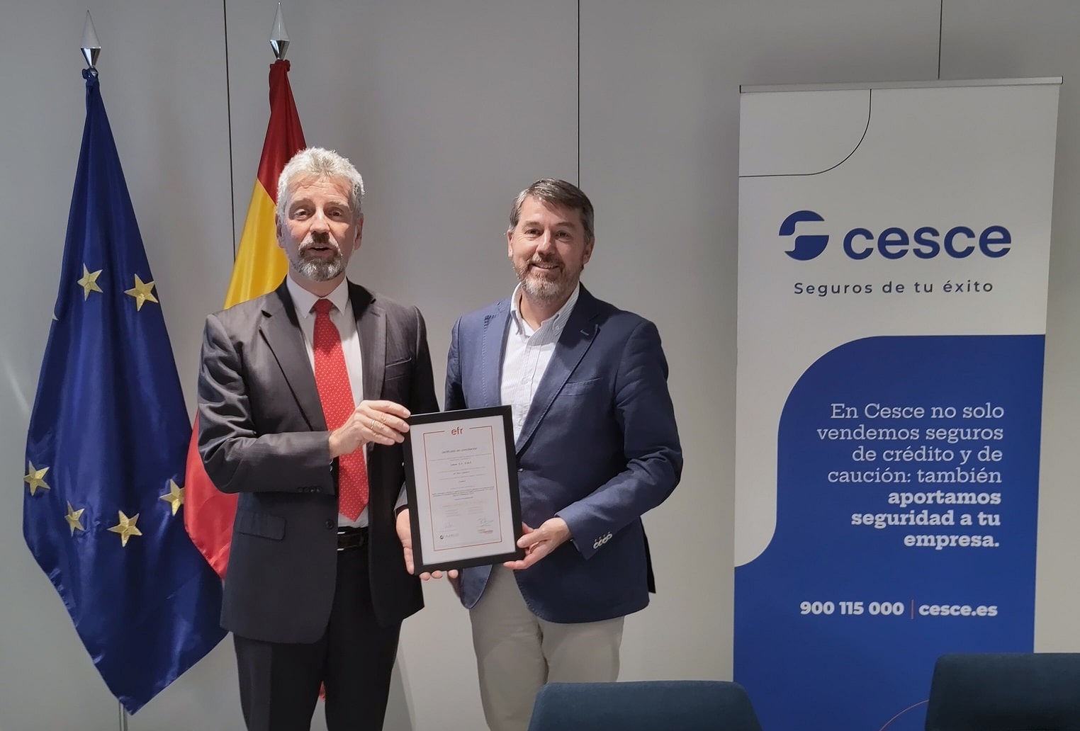 Cesce recibe el certificado efr que reconoce su compromiso con la ...